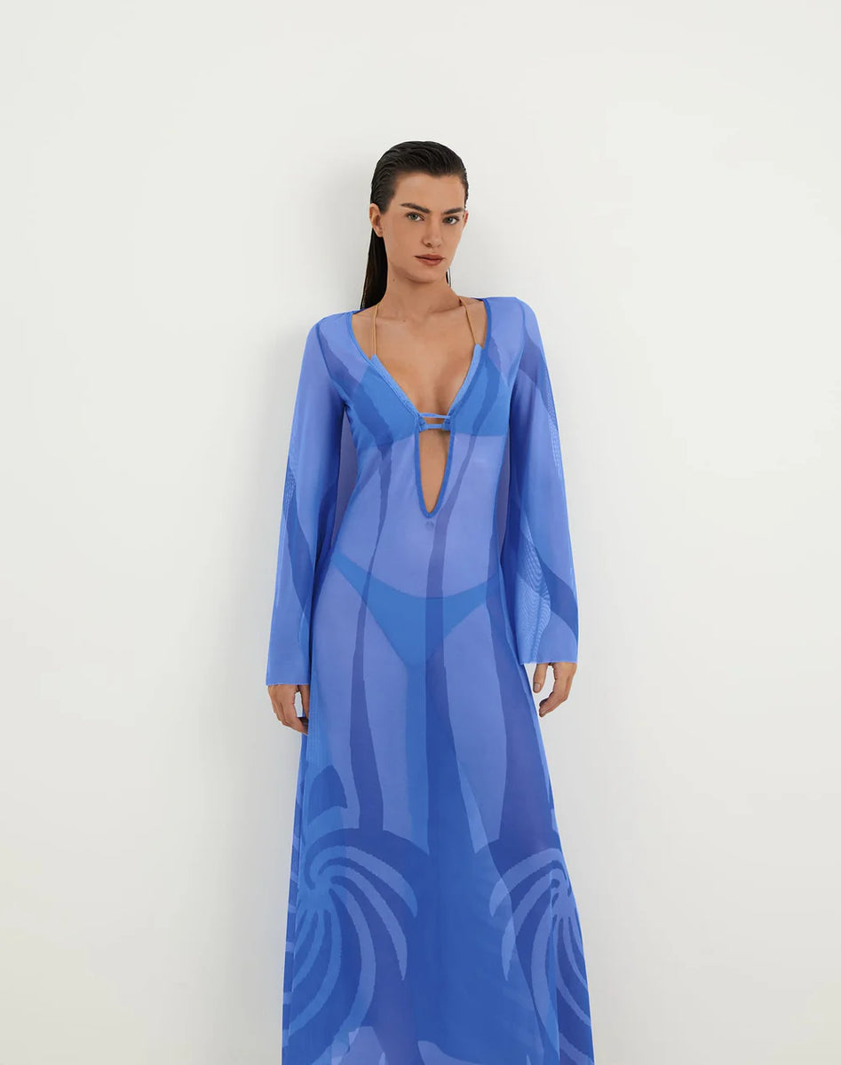 Vix Lidl Long Dress Neptune – Biondi London